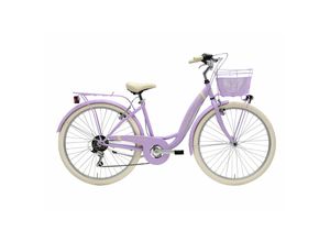 8068020973898 - Adriatica Cityfahrrad 26 Zoll PANDA lila inkl Korb