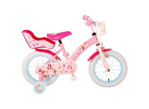 8715347214097 - Kinderfahrrad Disney Princess für Mädchen 14 Zoll Kinderrad in Pink