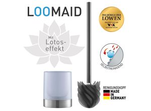 4052926094249 - LOOMAID WC-Bürste Silikonkopf Edelstahl   Anthrazit mit Ständer