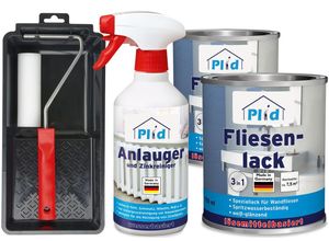 4066056002388 - Fliesenlack Größe 15l - Anlauger - Lackierset Farbe Anthrazitgrau - Glänzend - Anthrazitgrau - Glänzend - Plid