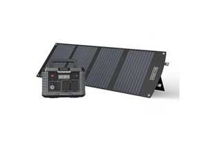 4262354946915 - Balderia - Power Set PS1000-120 Solar-Generator Kraftwerk Tragbare Powerstation 933Wh mit Solarpanel 120W Steckdose 230V usb Strom für Outdoor