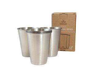 4250862914779 - Behrenland Edelstahl Becher 5er Set Premium 350ml plastikfrei nachhaltig Lunchcup Vorratsdos