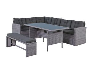 0753626140246 - Elegantes Ecksofa 14tlg Gartenlounge Ecklounge Lounge grau