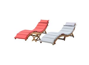 4059306101856 - 5-tlg Sonnenliegen-Set aus 100% FSC Akazienholz klappbar