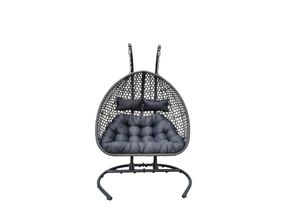 4059306101412 - schütte Home & Living XXL-Hängesessel Polyrattan Doppelhängesessel - Grau