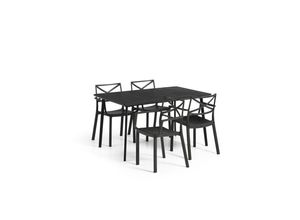 4043153118723 - BEST Gartenmöbelset 5-tlg Dining Gruppe Torino graphit graphit