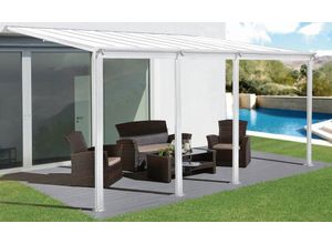 4059306103737 - HC Garten & Freizeit Terrassenüberdachung- Terrassendach Veranda 618 x 303 x 258 cm - weiss