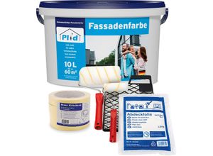 4066056003583 - Fassadenfarbe Aussenfarbe Fassadenwetterschutz Anstreichset Weiß