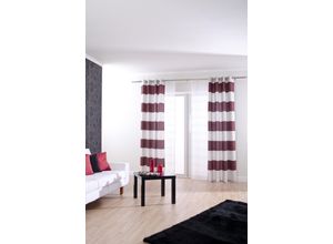 4043343573516 - Vorhang Burbank bunt (rot silberfarben) Gardinen 245cm Ösen 140cm Polyester B140cm H245cm