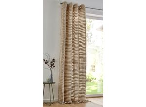 4016478978679 - Vorhang KUTTI Crinkle allover Gr 1 beige (natur) B130cm H145cm Leinenstruktur Baumwolle Polyester Gardinen weicher Musseiin lichtdurchlässig handmade