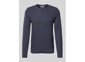 4099976666729 - Regular Fit Strickpullover aus reiner Baumwolle mit Strukturmix