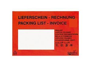 4016737006204 - Dokumententasche Lieferscheintasche SecurePack C6 mit Aufdruck Sichtfenster selbstklebend wasserfest PCR & FSC®-Kraftpapier rot 250 Stück