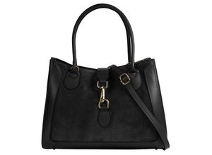 4262427391680 - Shopper SAMANTHA LOOK Damen Gr B H T 34cm x 27cm x 15cm onesize schwarz Leder clean Taschen echt Leder Made in Italy