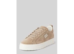 8052136827152 - Low Top Sneaker aus Leder mit Label-Detail