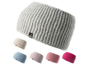 4251434306404 - ALTIDUDE Merino Stirnband Cloud Grob Strick Kopfband Ohren Schützer Alpaka Wolle Farbe Ligth Grey