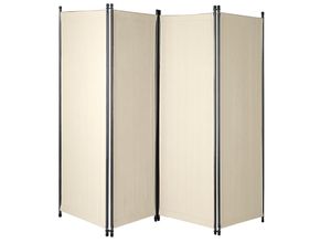 4021093031944 - Paravent ANGERER FREIZEITMÖBEL Swingtex TOPSELLER beige (elfenbeinfarben) Stellwände B H 220cm x 165cm Stahl Acryl (BH) ca 220x165 cm B220cm H165cm