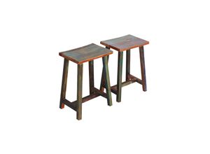 4059865165665 - Klapptisch + 2 Hocker Altholz Küchentisch Stühle Essgruppe Esstisch Küchenregal