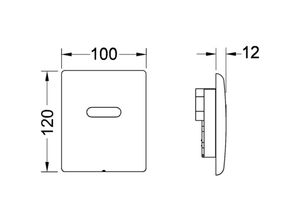 4027255012271 - Tece - planus Urinal Elektronik mit 6V Batterie weiß seidenmatt - Weiß