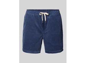 3616850769867 - - Prepsters - Cord-Shorts in Marineblau mit Markenlogo