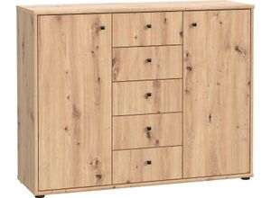 5904767826451 - Kommode Tempra braun (artisan eiche) B1088cm H855cm T348cm Dekorfolie FSC-zertifizierter Holzwerkstoff Sideboards Breite 1088 cm