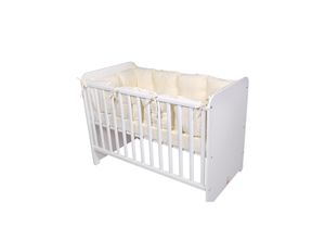 3800151976103 - Babybett-Nestchen 4-teilig rundum Babybett 120 x 60 cm 100% Baumwolle beige