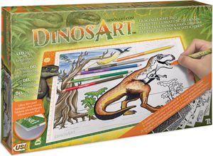 0694704151511 - Malvorlage DINOS ART Dinos Art Dino Leuchtpad Malvorlagen bunt Kinder Basteln Malen Kosmetik Schmuck zum Nachzeichnen