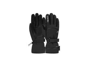 4060485345764 - Skihandschuhe REUSCH Alessia GORE-TEX Damen Gr 65 silber (schwarz silberfarben) 90% Polyester 10% Ziegenleder mehrfarbig Feminin Handschuhe in wasserdichter Qualität