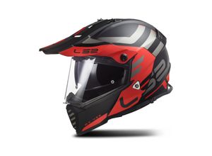 6923221113264 - Adventurehelm MX436 PIONEER EVO Adventurer Mattschwarz-Rot