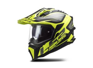 6934432871157 - Adventurehelm MX701 EXPLORER Alter Mattschwarz-HiVis Gelb