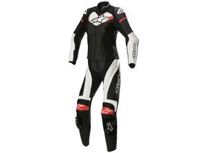 8059347015576 - Alpinestars Lederanzug Alpinestars Stella GP Plus Schwarz-Weiß-Hellrot 2-teilig