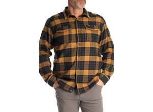 0840273788003 - Flanellhemd Owen Heavyweight Golden Brown-Black