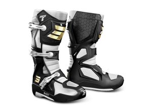 3701030146597 - Shot Race Gear Crossstiefel Shot Race 6 Schwarz-Weiß-Gold 39