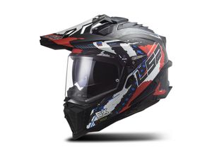 6923221120095 - Adventurehelm MX701 C EXPLORER Extend Mattschwarz-Rot