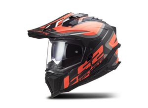 6923221119020 - Adventurehelm MX701 EXPLORER Alter Mattschwarz-Fluorescent-Orange