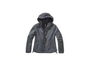 4051773159897 - Windbreaker Frontzip Damen Jacke - Schwarz Grau - XS - female