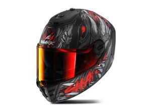 3664836686837 - Integralhelm Spartan RS Shaytan Matt Schwarz-Anthrazit-Rot