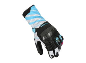 8718913129382 - Motorradhandschuhe Krown Schwarz-Hellgrau-Blau Damen