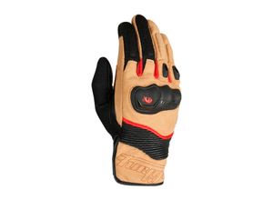 3435980333850 - Motorradhandschuhe Dust D3O Sand-Schwarz-Rot