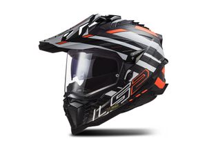 6923221129395 - Adventurehelm MX701 EXPLORER C EDGE Schwarz-Fluo Orange