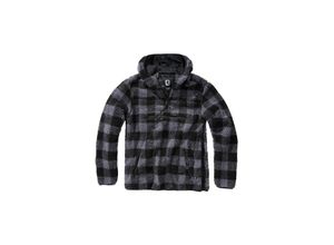 4051773148051 - Teddyfleece Worker Pullover - Schwarz Grau - M - unisex