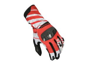 8718913128811 - Motorradhandschuhe Krown Schwarz-Hellgrau-Rot