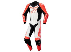 8059347340401 - Lederkombi Alpinestars GP Force Lurv 1 PC Leather Rot Fluo-Weiß-Schwarz