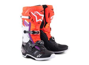 8059347050584 - Alpinestars Crossstiefel Alpinestars TECH 10 Schwarz-Rot-Fluo Orange 42