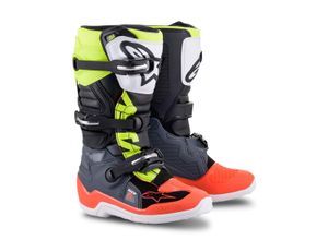 8059175288906 - Alpinestars Crossstiefel Alpinestars Tech 7S Grau-Rot-Gelb Kinder 39