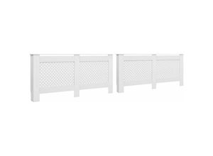 8719883868592 - Bonnevie - Heizkörperverkleidungen 2 Stk Heizungsverkleidung Weiß 152×19×815 cm mdf vidaXL