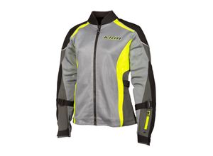 0681573631763 - Avalon Damen Motorrad Textiljacke - Grau Gelb - XL - female