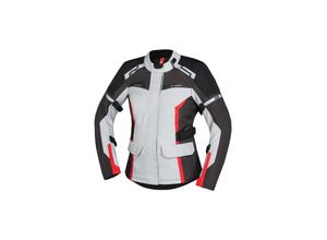 7630554904764 - Evans-ST 20 Damen Motorrad Textiljacke - Grau Rot - 3XL - female