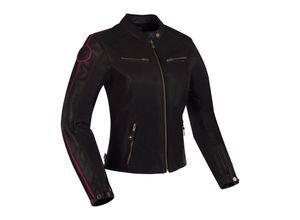 3660815166505 - Motorradjacke Devon Schwarz-Burgund Damen