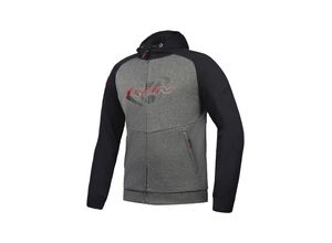 3661615572480 - Touchdown Motorrad Textiljacke - Schwarz Grau - 4XL - unisex