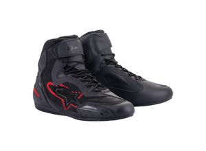 8059347155975 - Motorradstiefel Alpinestars Faster-3 Rideknit Schwarz-Dunkelgrau-Hellrot